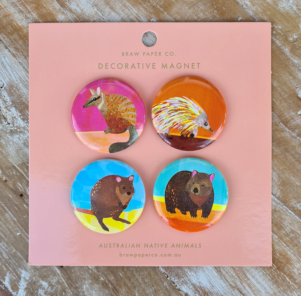 Australian Native Animal Magnet Set of 4 | Braw Paper Co