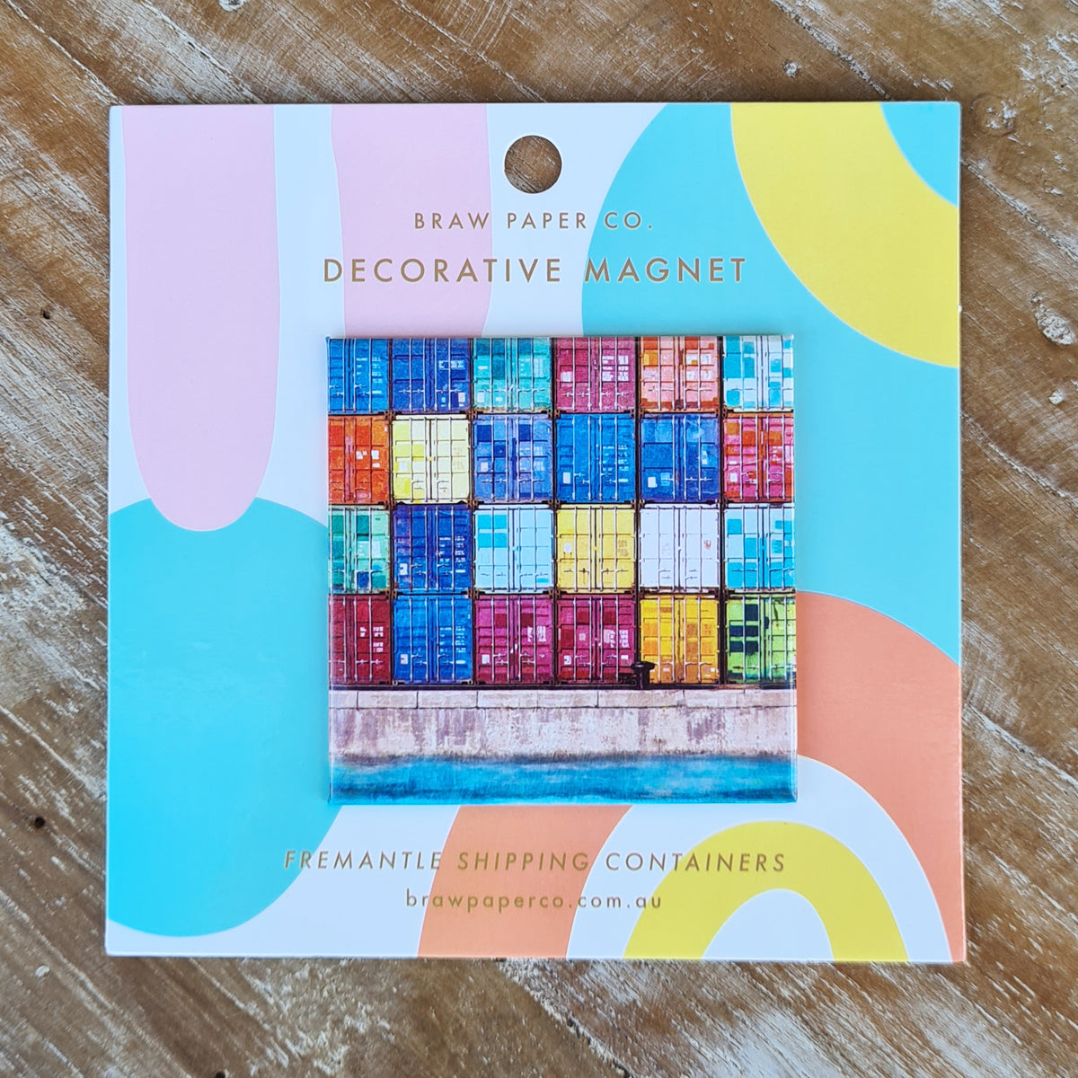 Fremantle Shipping Containers Magnet | Braw Paper Co